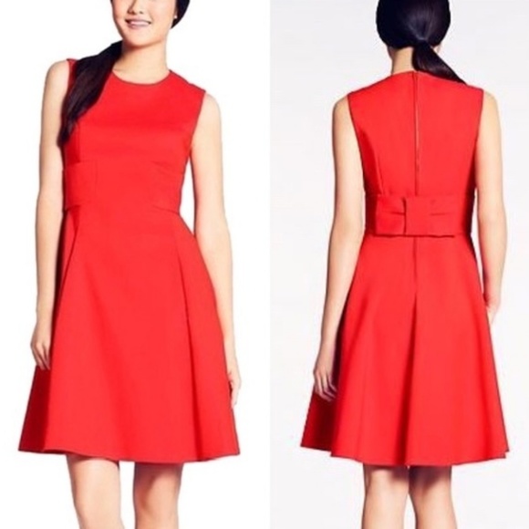 kate spade | Dresses | Kate Spade Red Bow Back Dress | Poshmark